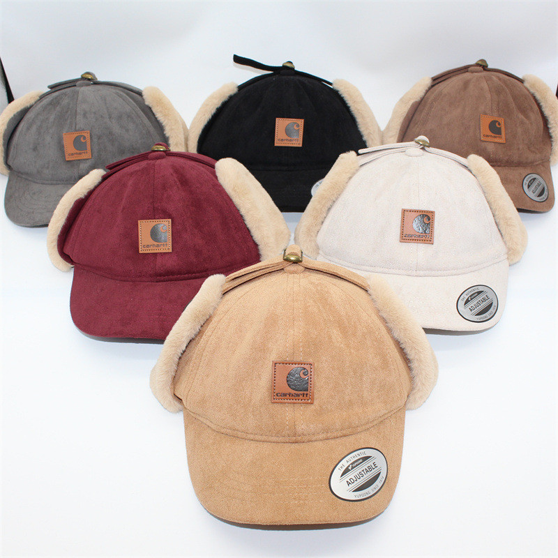 Warm Hat Suede Ear Protection Winter Baseball Cap | Shopee Philippines
