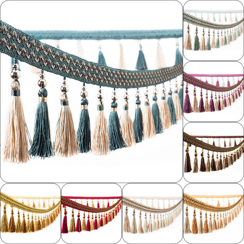 Curtain Trim Tassel Fringe Fringing Edging Beaded Lace Braid Sewing ...