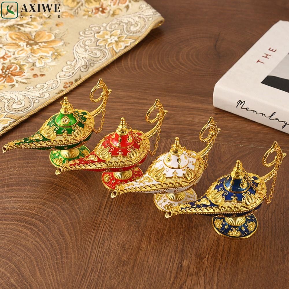 AXIWE Aladdin Lamp Decoration, Vintage Legend Arabian Props Aladdin God ...