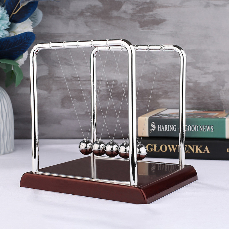 GMARTY Metal Newton Pendulum Newton Cradle Balance Steel Balls Pendulum ...