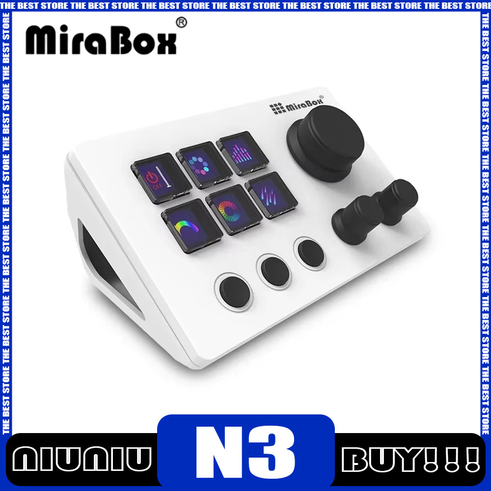 Mirabox N3 customized mini keyboard with screen knob macro programming ...