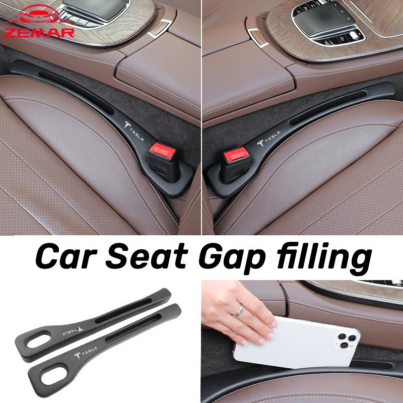 1/2Pcs Tesla Car Seat Gap Filler Leak-Proof Strip Seat Side Gap Plug ...