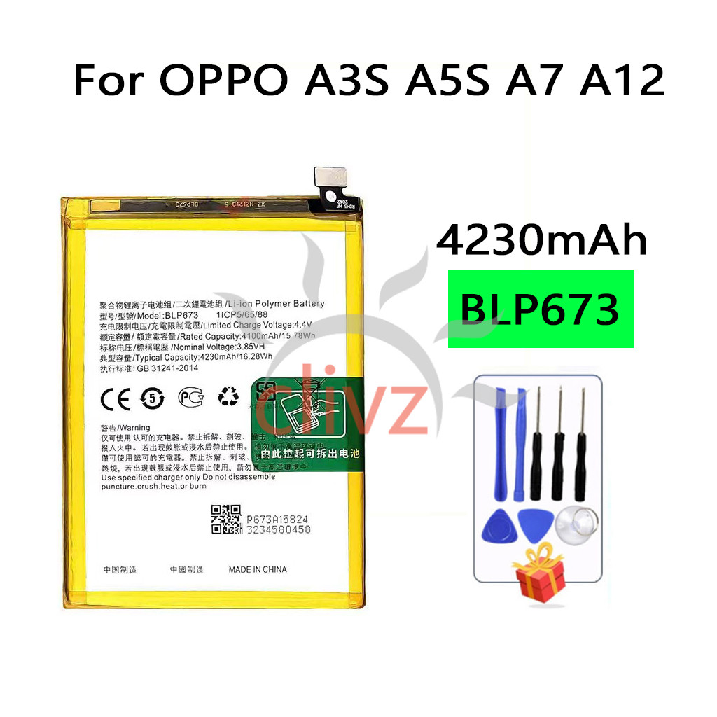 BLP673 Battery For OPPO A3S A5S A7 A12 replacement battery | Shopee ...