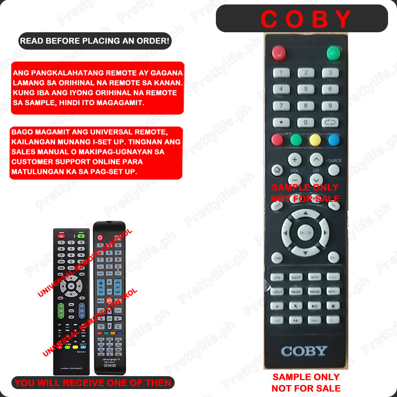 Universal remote control for coby smart tv remote na gagana sa tv mo ...