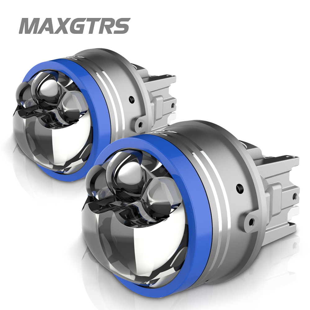 MAXGTRS 3 inch Bi-led Fog Lights Triple Lens Projector 3-color Spotlight 150W 30000LM Universal ...