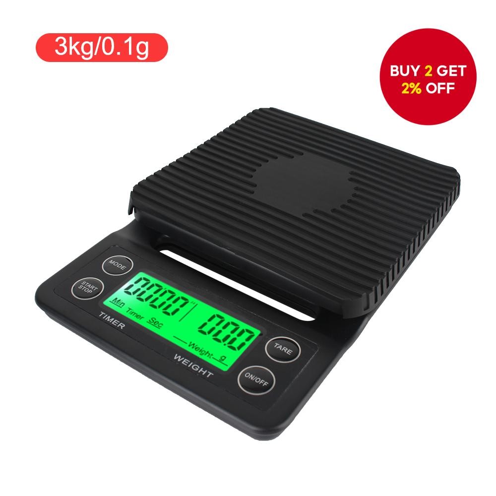 Electronic Coffee Scale with Timer Kitchen Scales 3kg 0.1g For Food ...