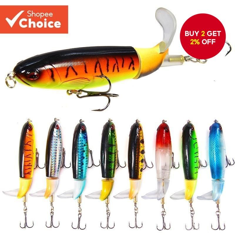 13g Floating Popper Lure With Rotating Tail – Hard Bait Propeller ...