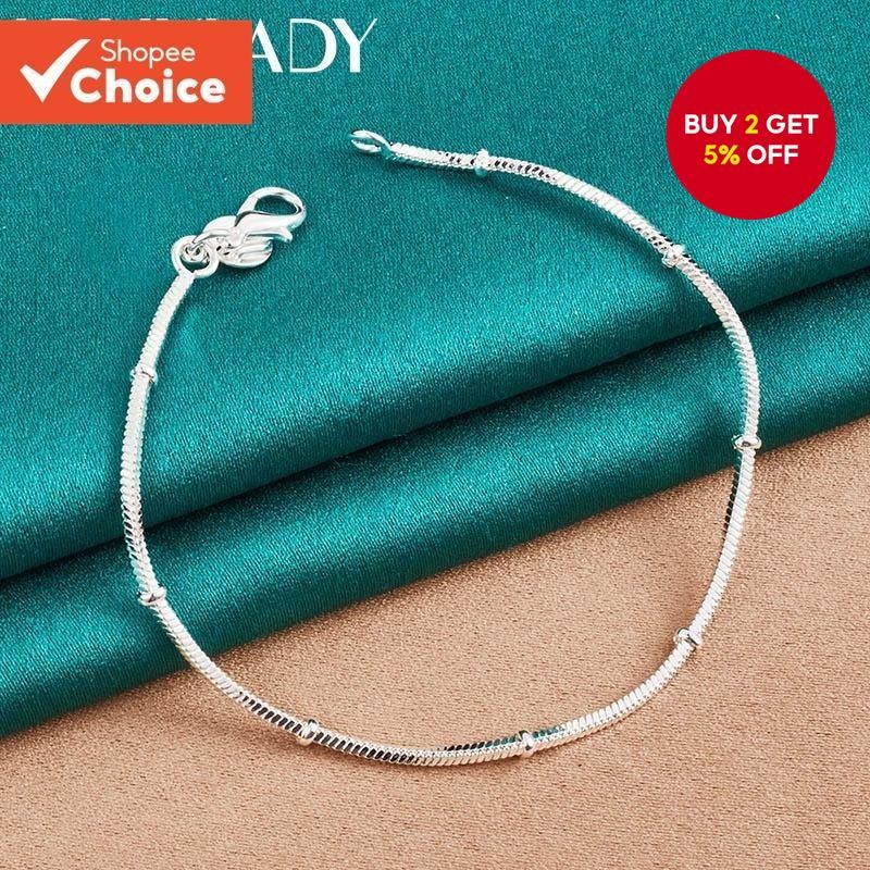 URMYLADY 2mm Snake Bone Bead Chain Bracelet For Men Women Fashion Party ...