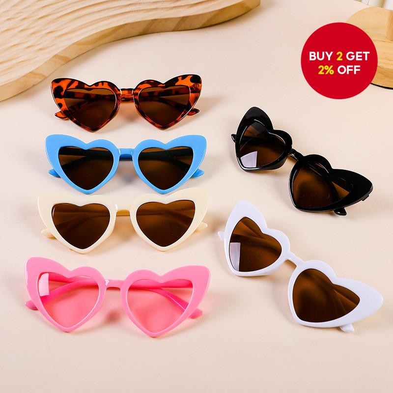 Cute Heart-Shaped Kids' Sunglasses – Fun Party Accessories for Children ...
