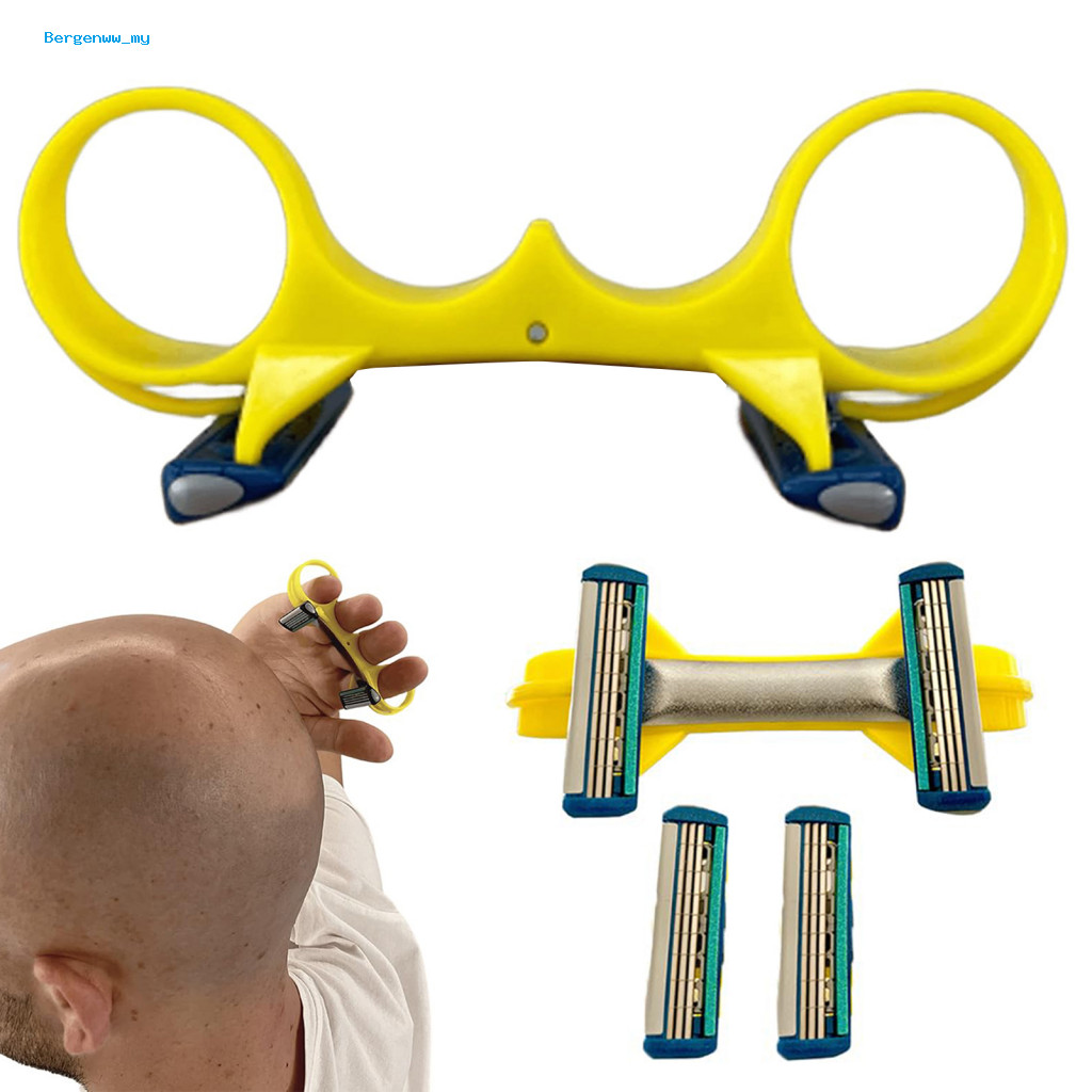 Bergenww_ Bald Hair Cutter Safety Grid Shaver Portable Handheld Hair ...