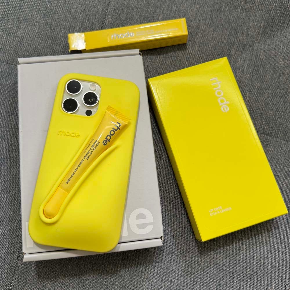 【1：1 High-quality 】lemon-yellow Rhode phone case compatible for iPhone ...