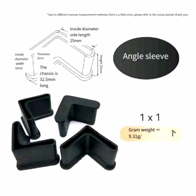 4Pcs Rubber Footing Angle Bar Rubber Footing Chair Foot Covers Stopper ...