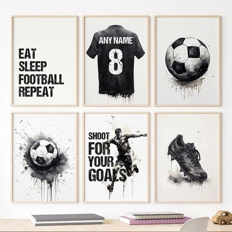 Soccer Jersey Kids Football Club Poster Print Poster Wall Art Room Home ...