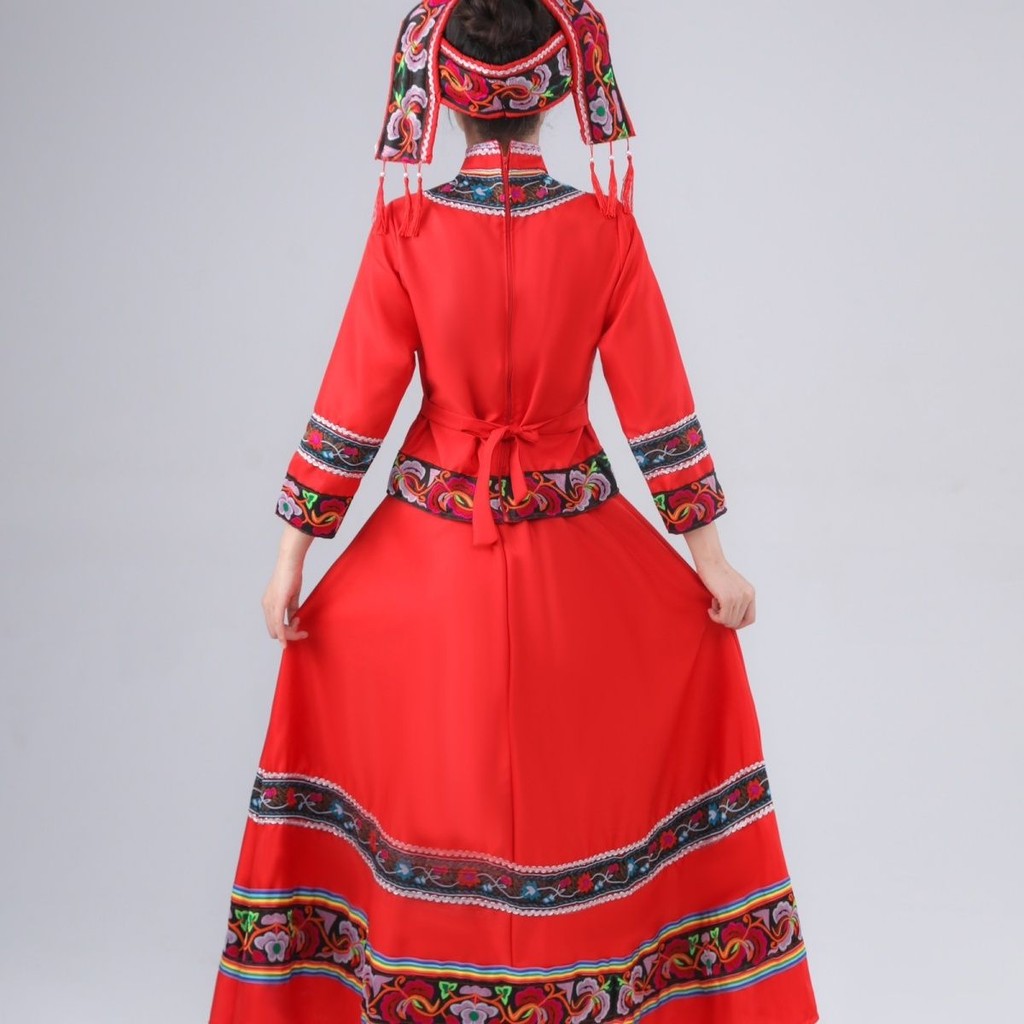 Min Ethnic Costume Female Guangxizhuang Ethnic Costume Dance Costume ...