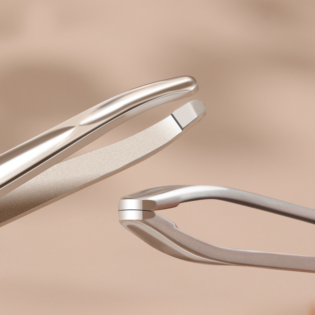 Brainbow Professional Tweezers for Plucking Beards Rounded Tip for Safe ...