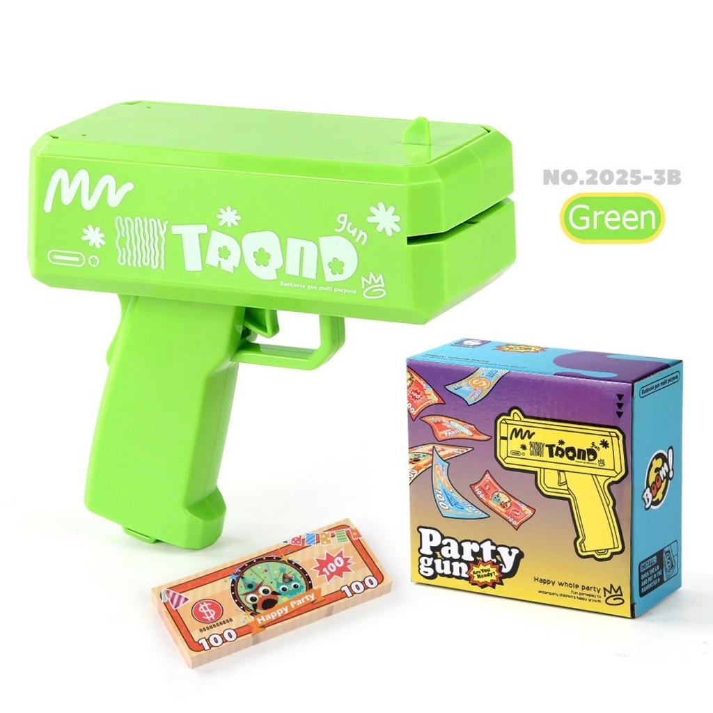 EAU6-Fake Money Shooting Toy Shooting Money Bill Gun Fun Electric Cash ...