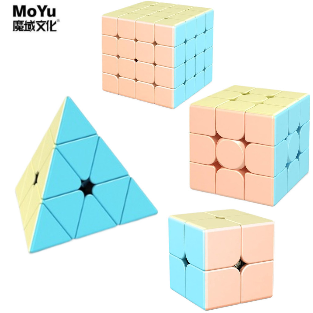 Moyu 2x2 3x3 4x4 Pyramid Speed Cube Macaron Color Twisty Budget Magic ...