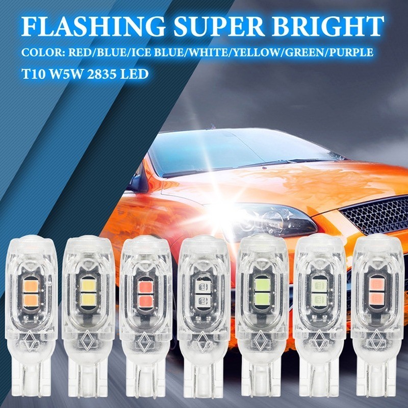 1Pcs W5W Led Flash Strobe 12V Bulb Flashing Interior Parking Car Plate ...