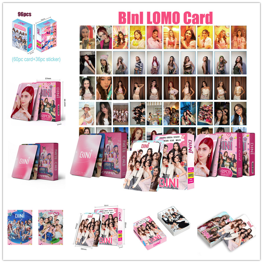 Bini Photocards Bini Lomo cards 55Pcs Holographic Photo Card Colet Stacey Gwen Mikha Jhoanna ...
