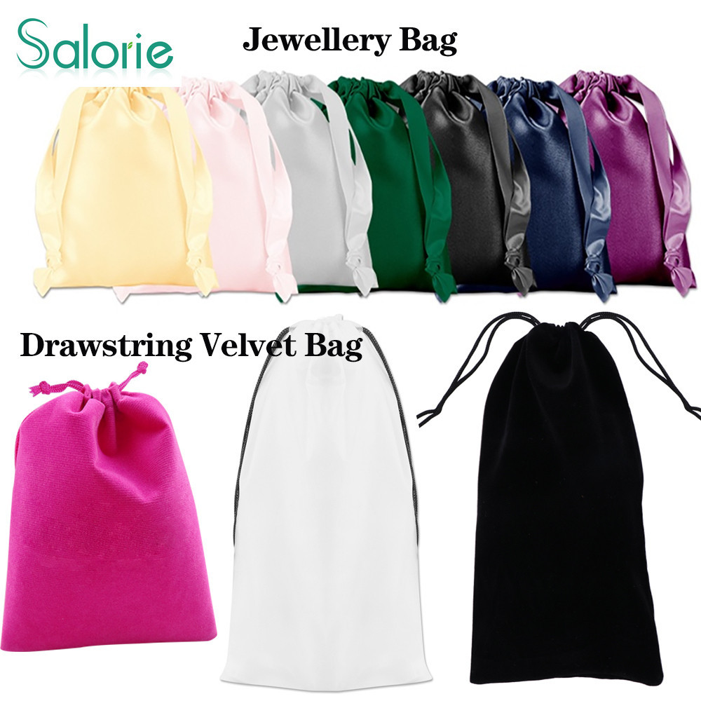 Drawstring Velvet Bag Jewellery Bag Ornaments Lucky Storage Beam Mouth ...