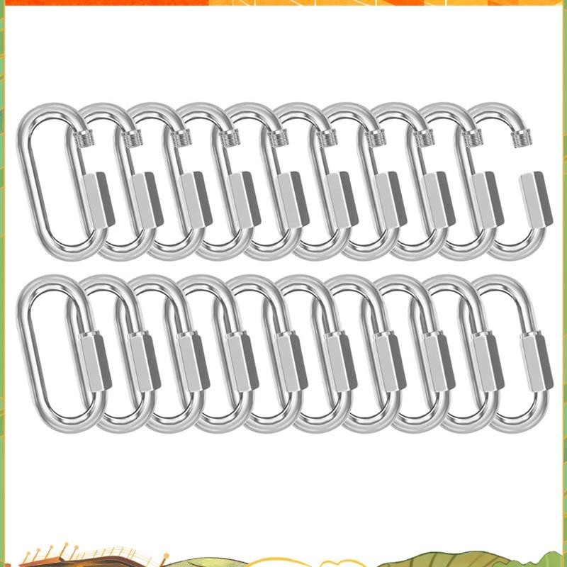 M6-20Pcs Quick Links Chain Connectors, 1/4In Galvanized Chain Locking ...
