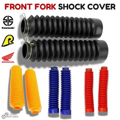 KAWASAKI BARAKO Front Fork Cover Gaiters Gator Boots Rubber Shock Cover ...