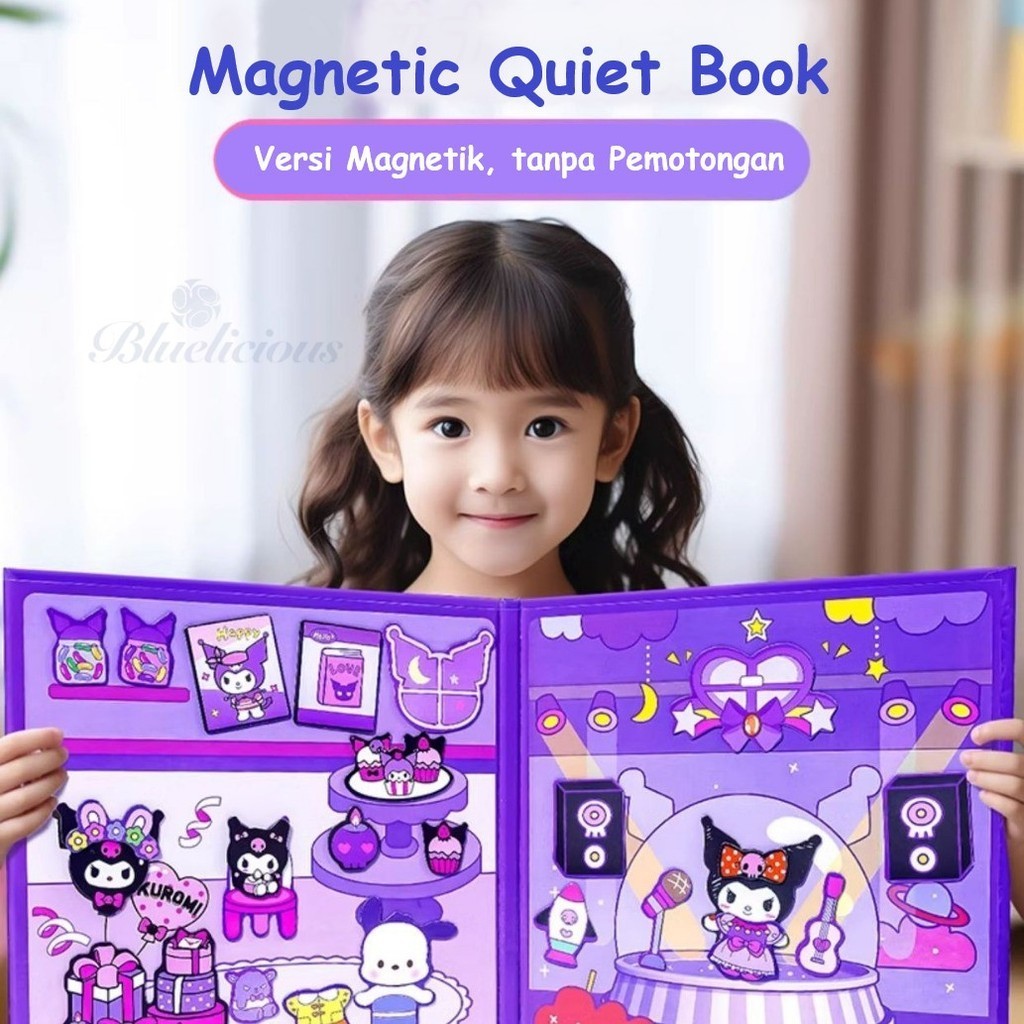 Diy Magnetic Quiet Book Sanrio Busy Book Paper Doll Magnet Book Kuromi ...