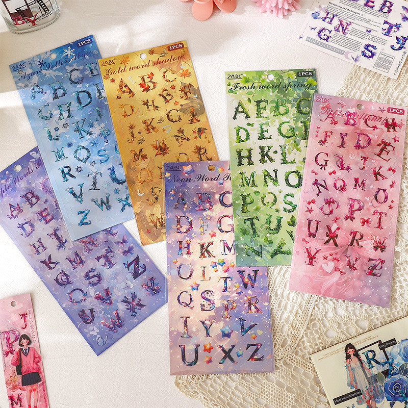 Alphabet Number Stickers Colorful Adhesive Letter Stickers Number ...