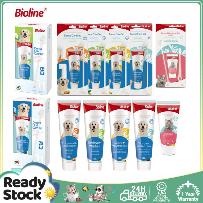 Bioline Dog Toothpaste for Dogs Pet Dog Toothbrush for Dog and ...