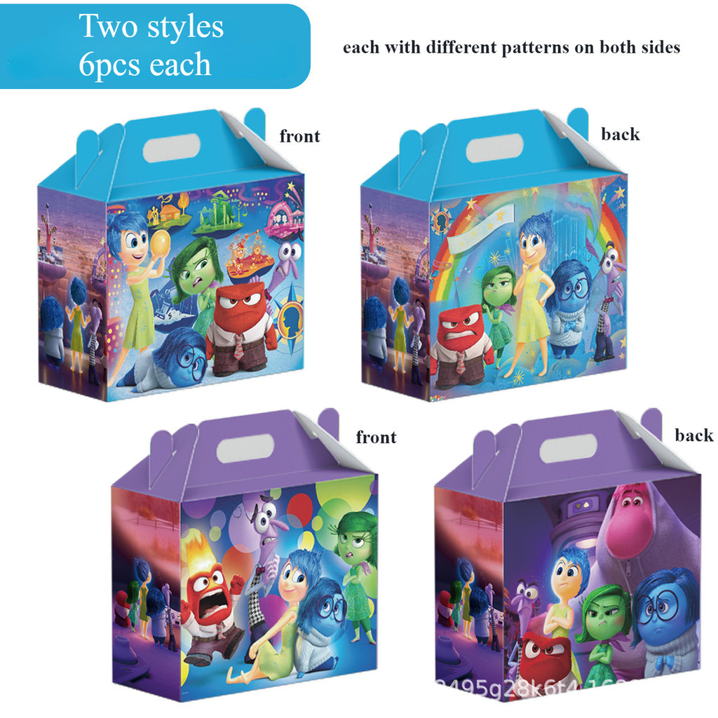 12pcs Inside Out Cartoon Themed Candy Box Set Cute Joy Family Party ...