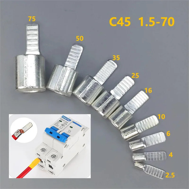 DZ47 air switch terminals C45 electrical wire connector copper crimping ...