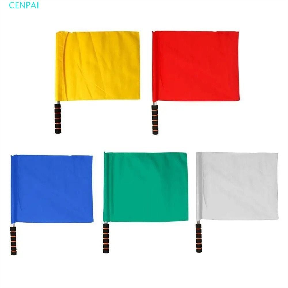 CENPAI Soccer Referee Flag, Red White Yellow High-visibility Linesman Flags, Sports Equipment ...