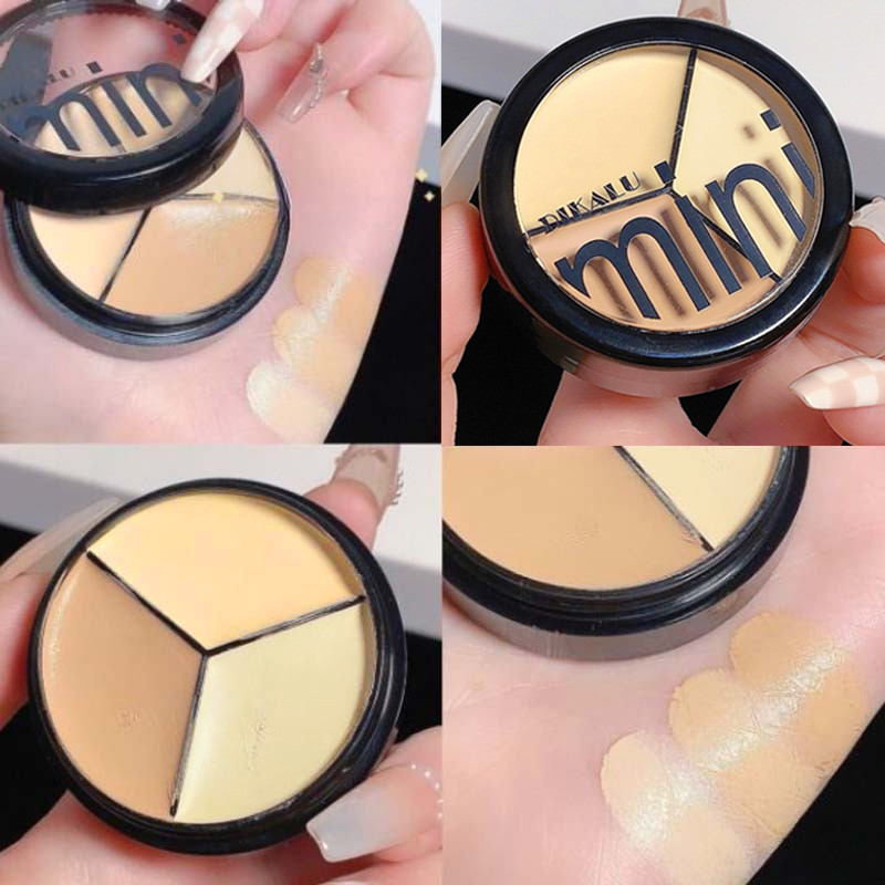 3 Colors Concealer Concealer Palette Cover Face Spots Acne Marks Dark Circles Tear Groove Light ...