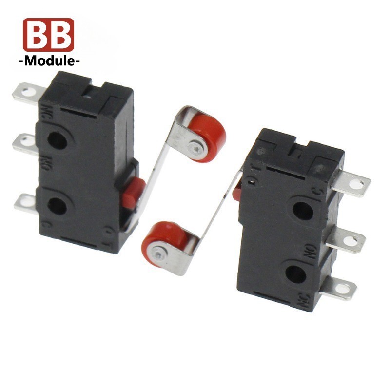 10PCS KW12 KW12-N Mini Micro Switch 3Pin With Roller Limit Switch ...