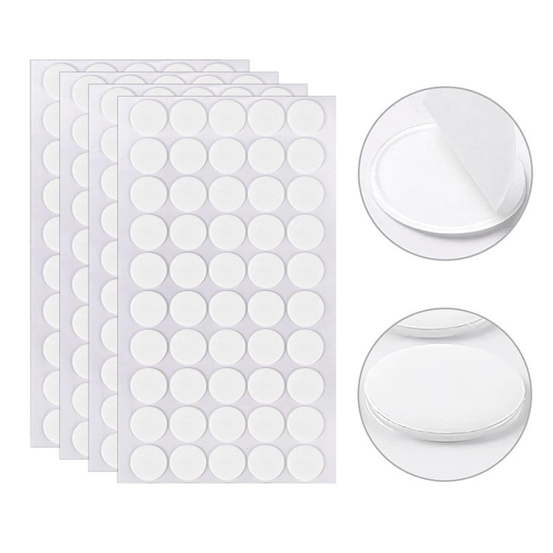 60-100 Dots Double Sided Adhesive Poster Clear Glue Point Tape Round No ...