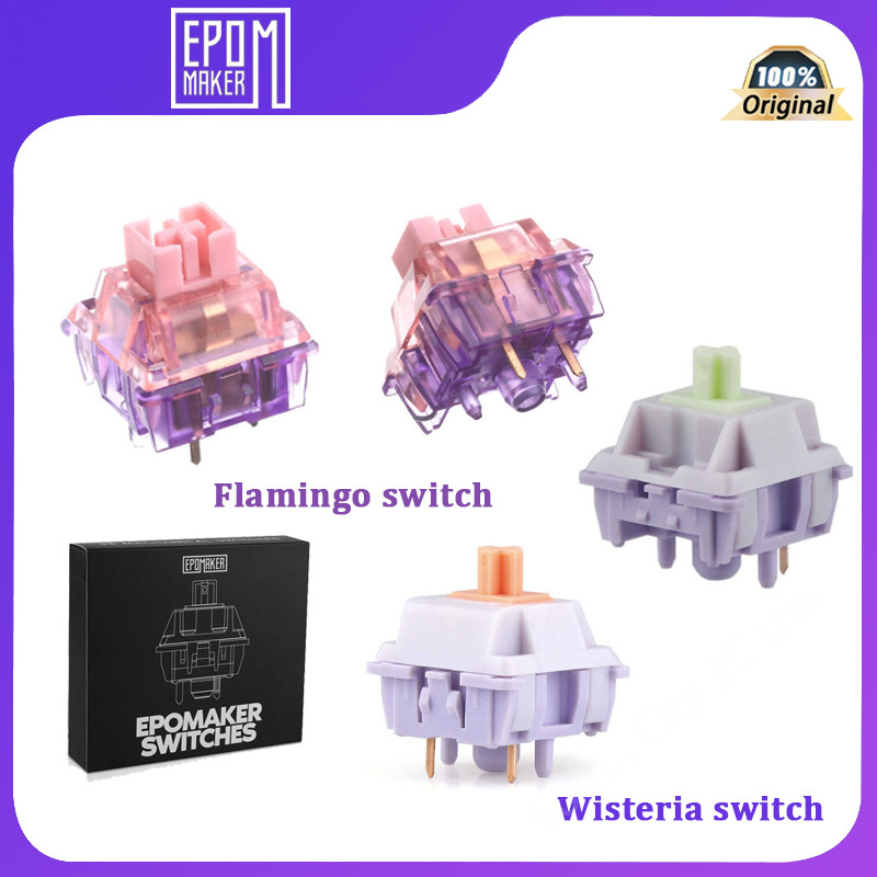 EPOMAKER Flamingo switch 35 PCS linear factory lubricated switch POM ...