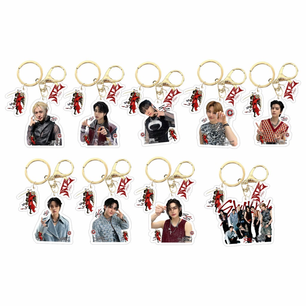 Stray Kids Acrylic Key Chain ATE Album Transparent Keyring Hanging Up ...