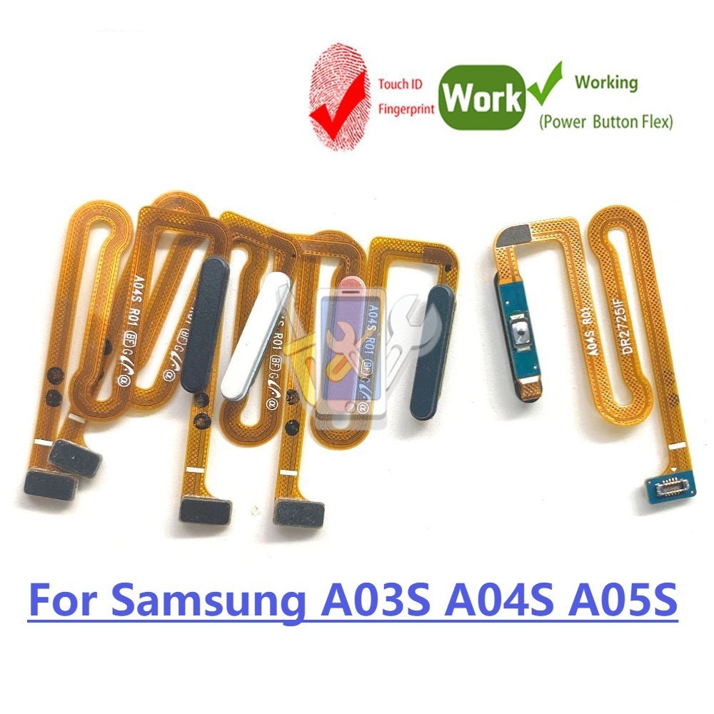 For Samsung A03s A04S A05S Fingerprint Sensor Home Back Key Menu Power ...