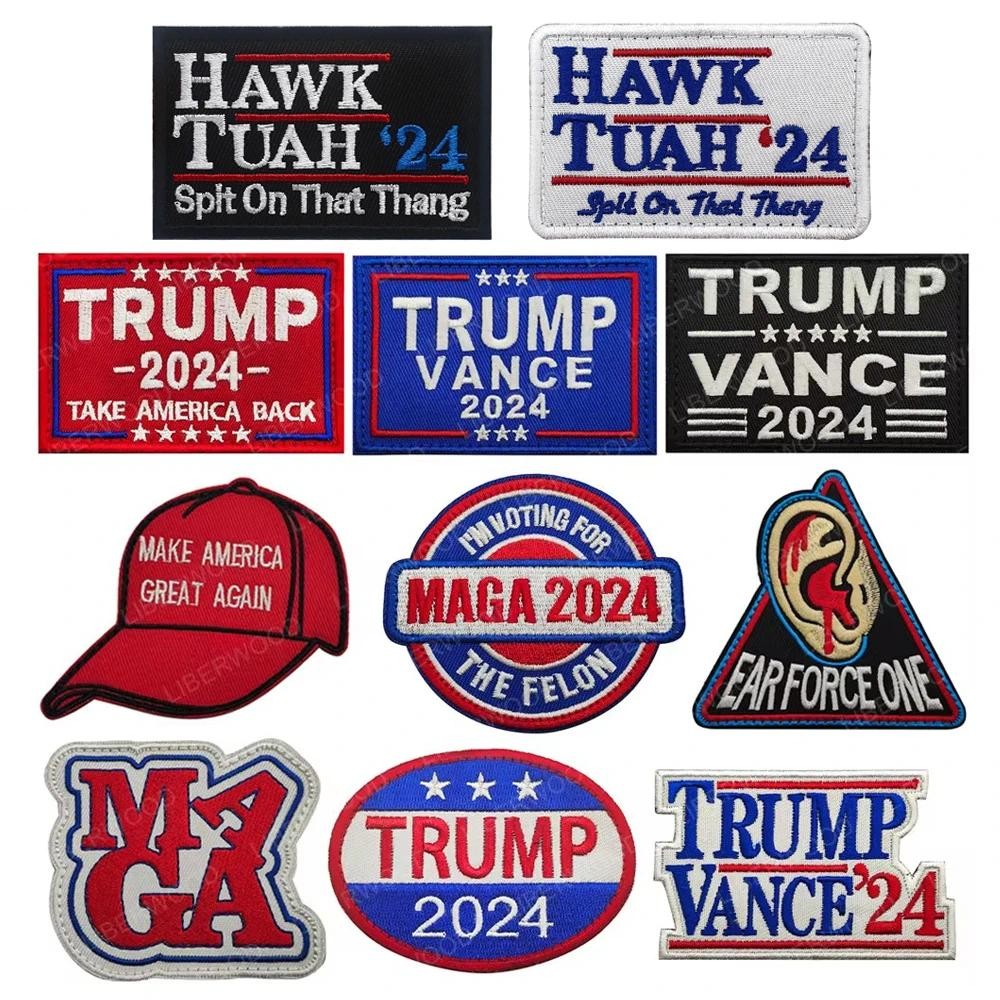 Trump MAGA VANCE 2024 Patches Make America Great Again Red Hat Badge ...