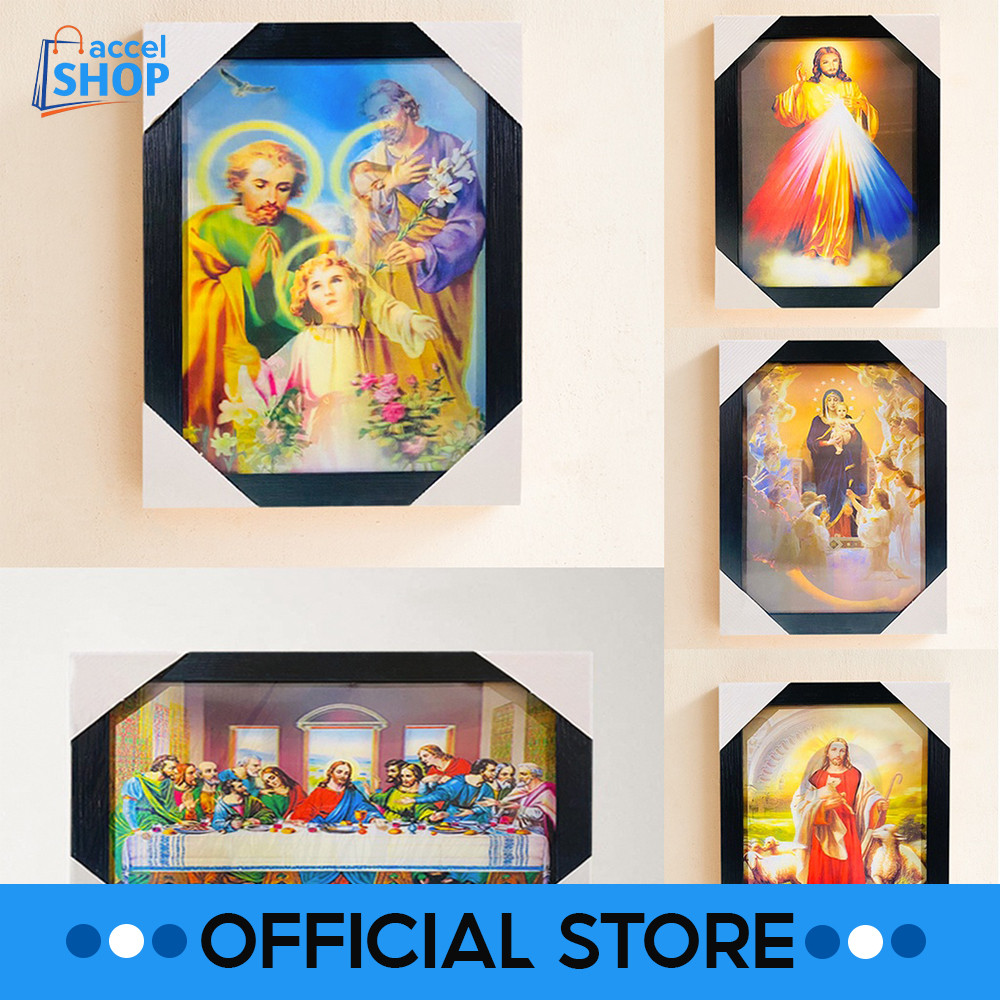 Accel 25x35cm 5D Wall Frame Home Decor Double Religious Design Changing ...