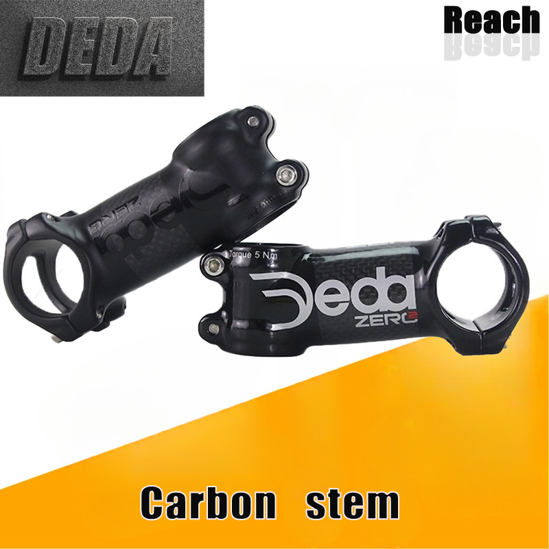 Deda Zero 2 Gloss White/Matte Black Alloy+Carbon Road/MTB Bike Stem 6/17 Degree Bicycle Bike ...