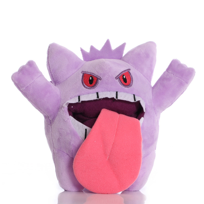 19cm Gengar With Long Tongue Plush Toys Doll Pokemon Gengar Plush Soft ...