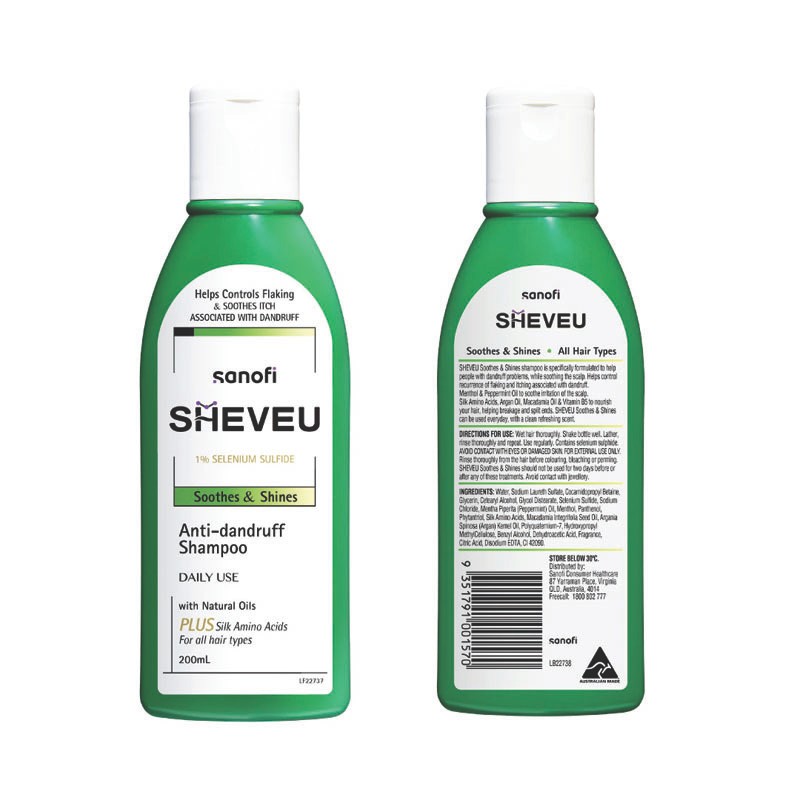 Sheveu Soothes & Shines Anti-Dandruff Shampoo 200ml | Shopee Philippines