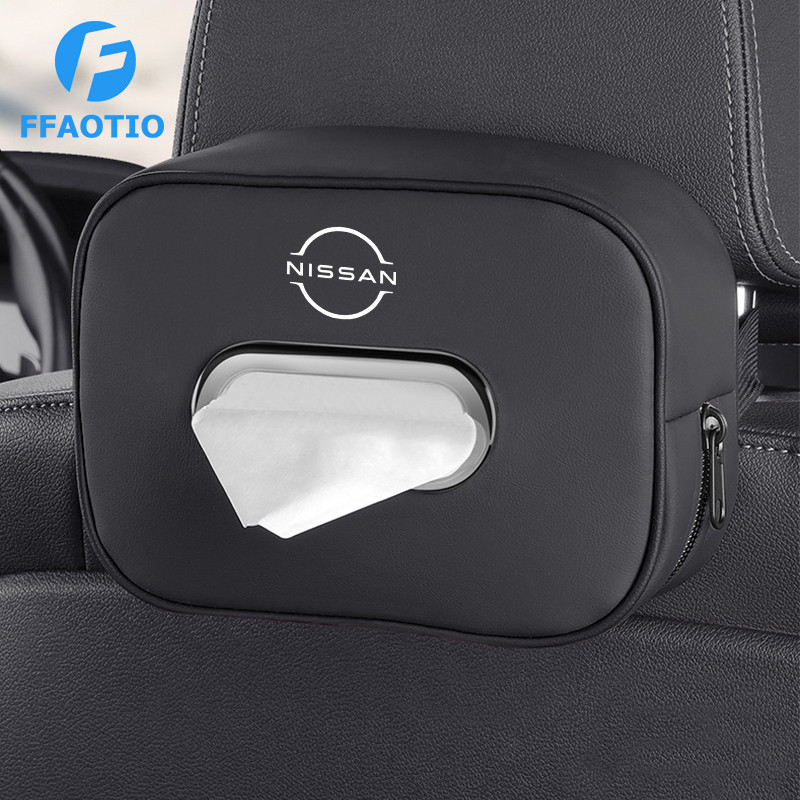 FFAOTIO Leather Car Seat Back Tissue Box Sun Visor Tissue Storage For ...