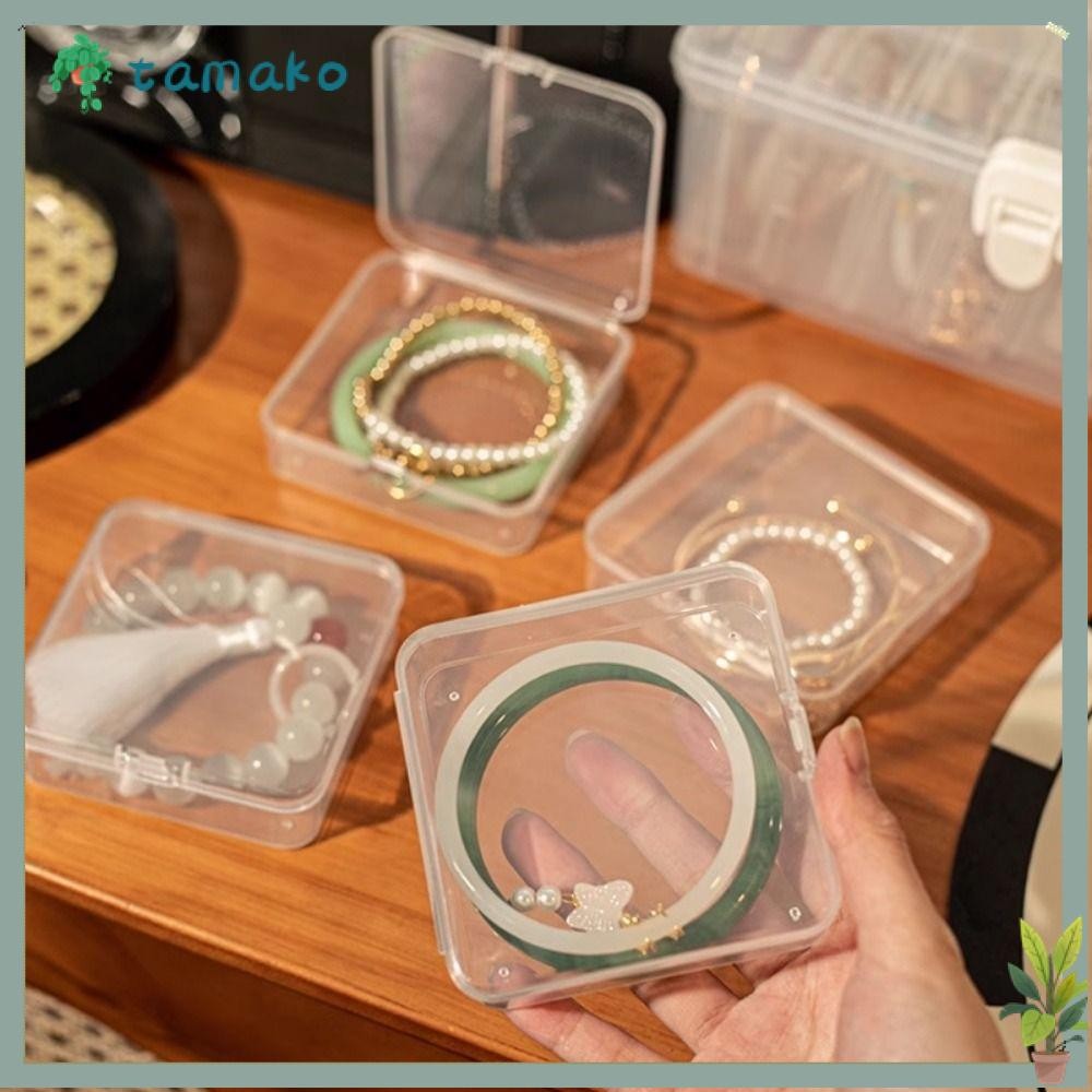 TAMAKO 1Pcs Bracelet Box, Flip Cover Transparent Jewelry Storage Box ...