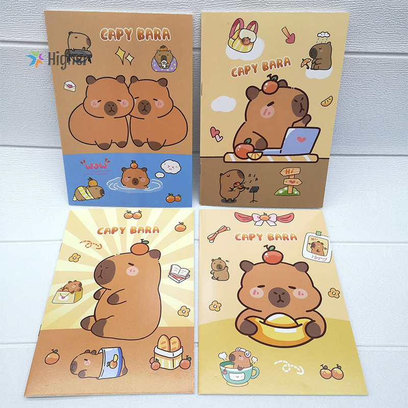 Higher＞ Kawaii Cartoon Capybara A5 Notebook Exercise Book Student Cute ...