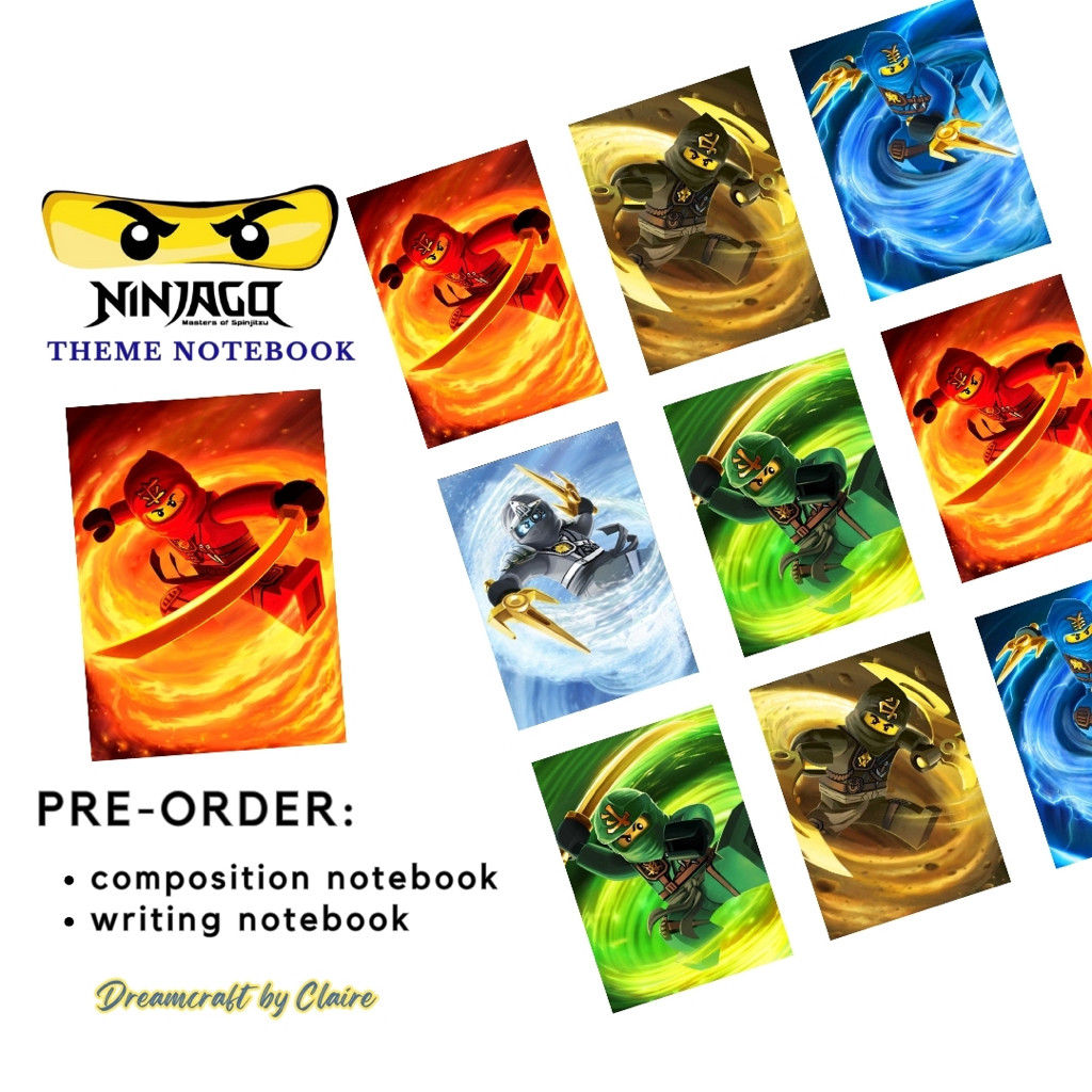 PREORDER LEGO NINJAGO - Themed Notebooks for Kinder, Prep, Nursery ...