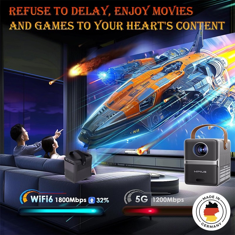 New T2 Max Auto Foucs Projector 1080P 4K Decode Phone Mirror Home ...