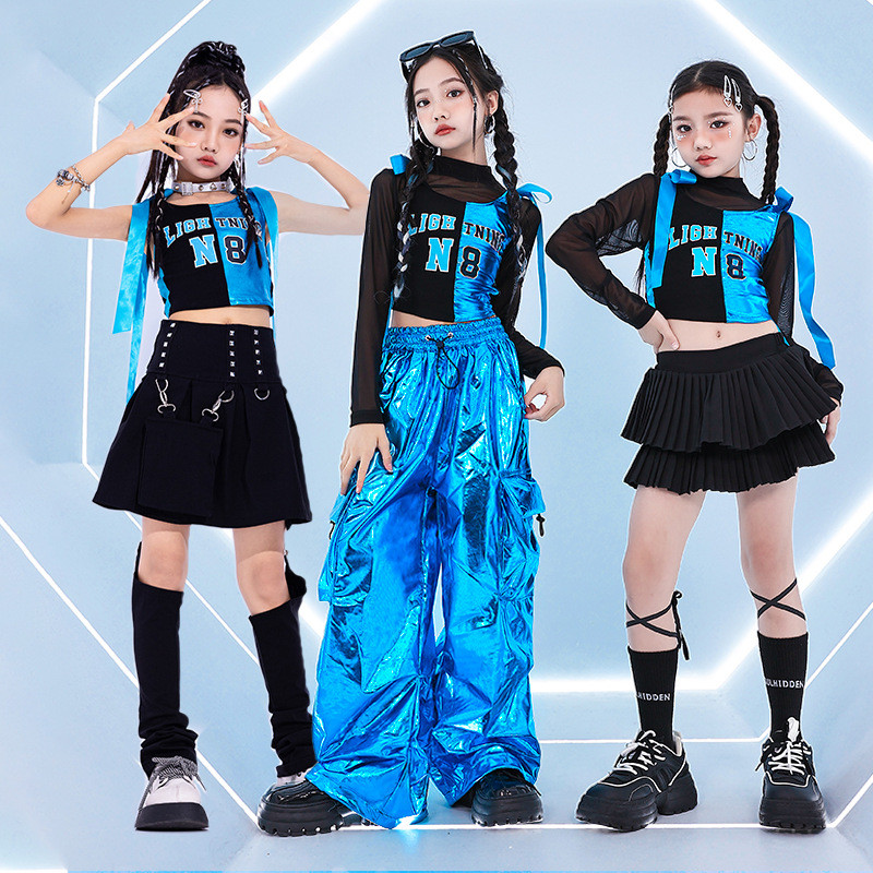 Girls Jazz Dance Costumes Hip-Hop Children Street Dance Costumes ...