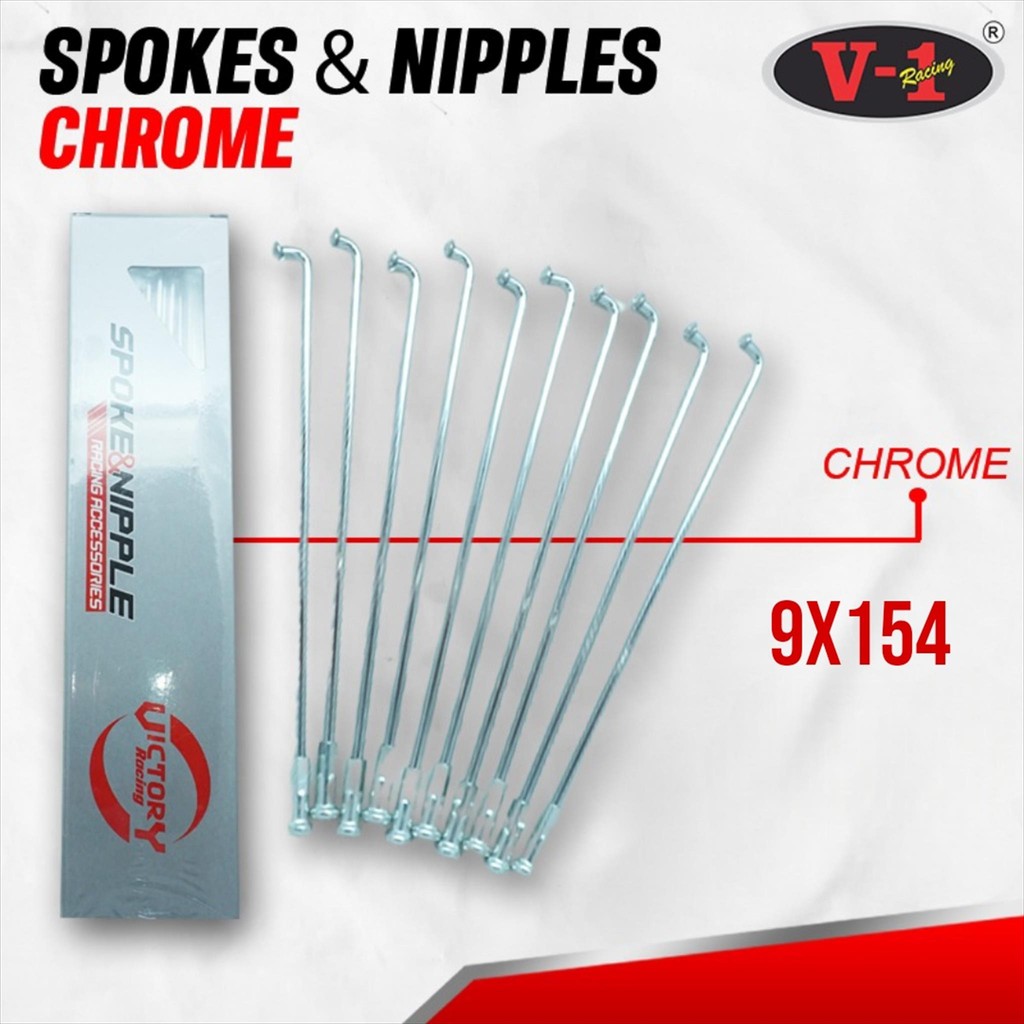 V-1 RACING CHROME SPOKES 9X154 | Shopee Philippines